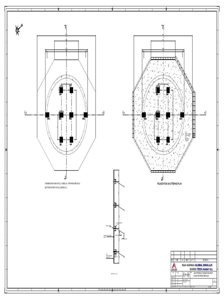 Silo Raft Shuttering Scheme-Model | PDF | Plywood | Wood