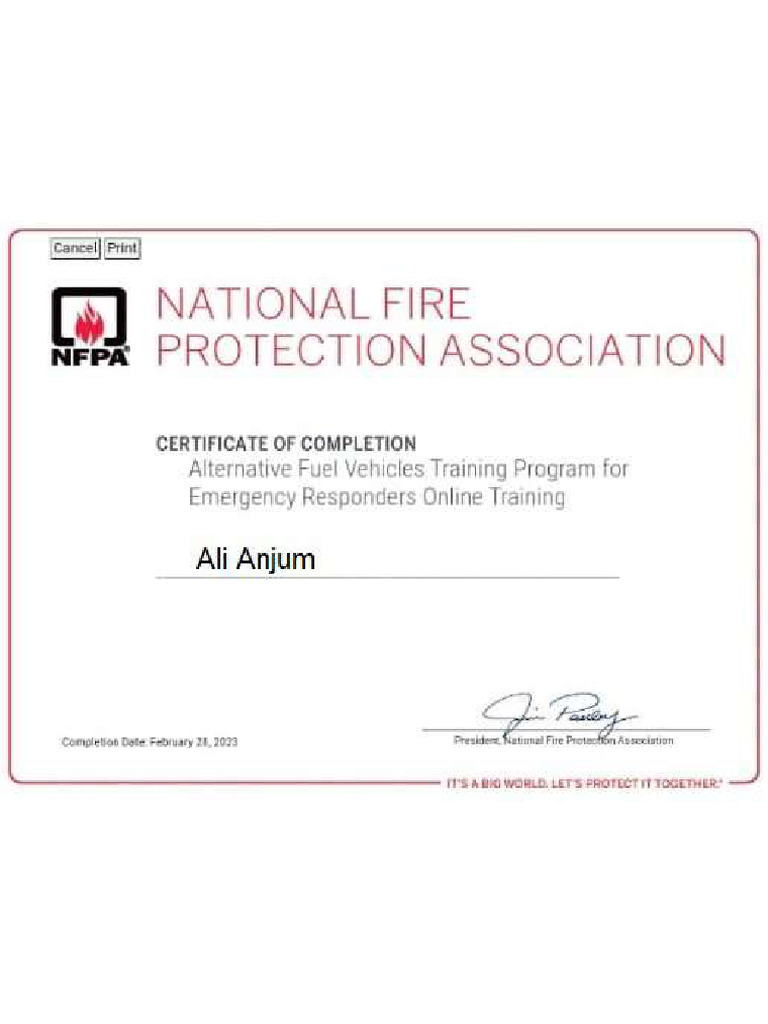 Alternative Fuel Vehicle Training Program | PDF