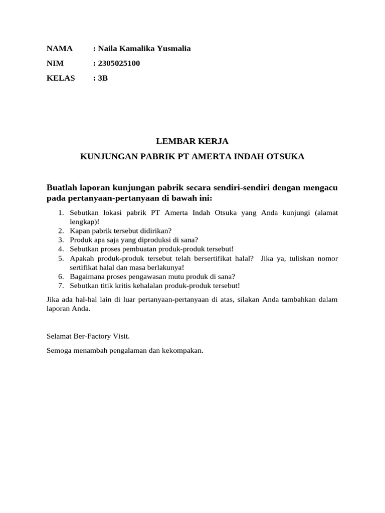 Lembar Kerja Otsuka 2024 | PDF