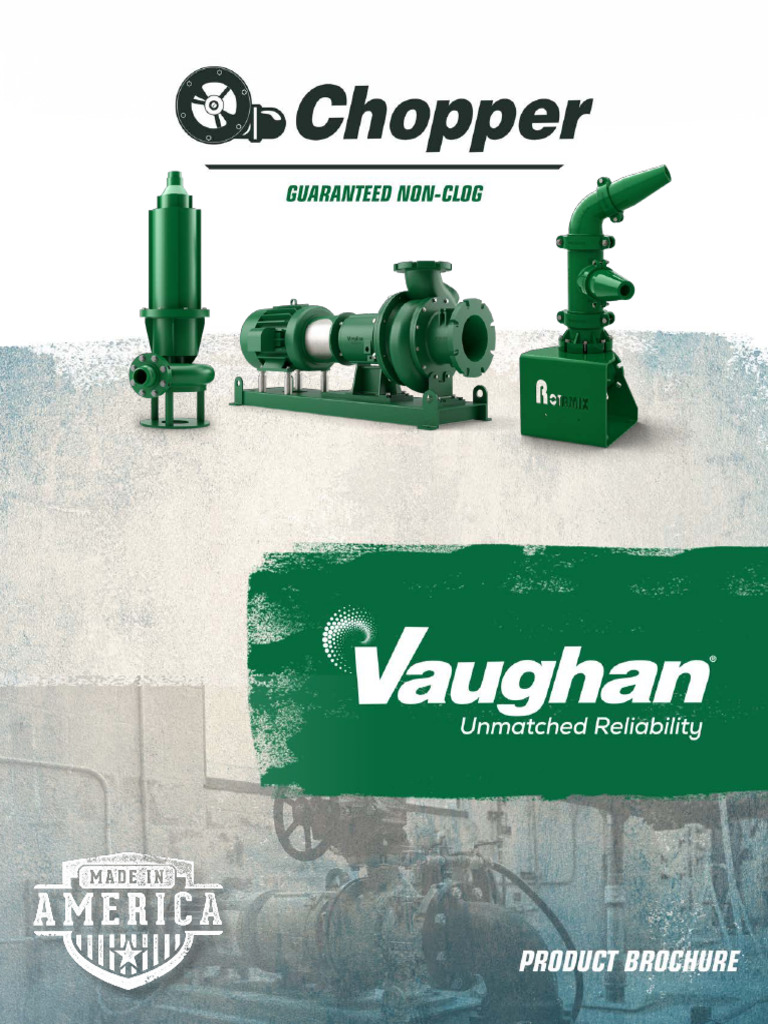 Vaughan Chopper Pump Brochure 2024 v01 Final S | PDF | Valve | Pump