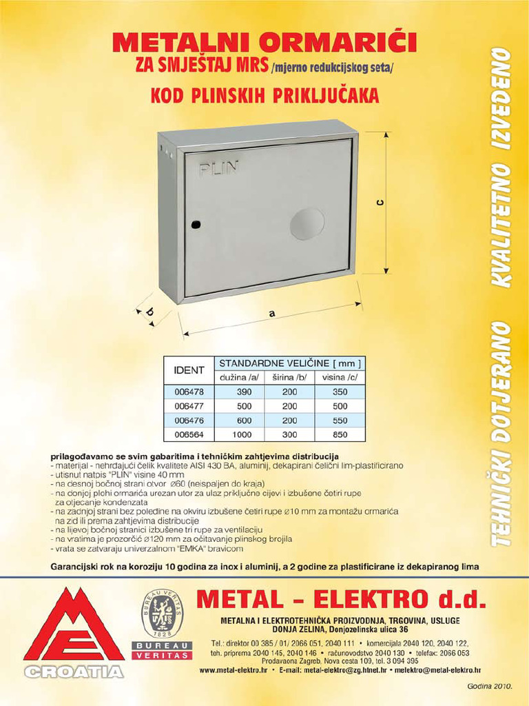 Metalni Ormaric Mrs Plin | PDF
