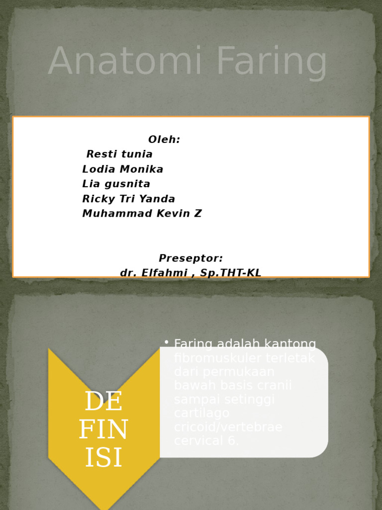 Anatomi Faring Dan Laring Kelompok 3 Edit | PDF