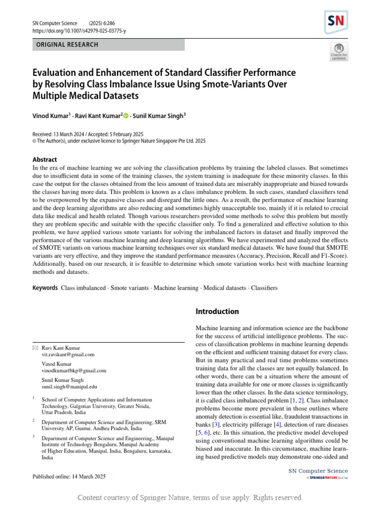 Evaluation and Enhancement of Standard Classifier | PDF | Statistics ...