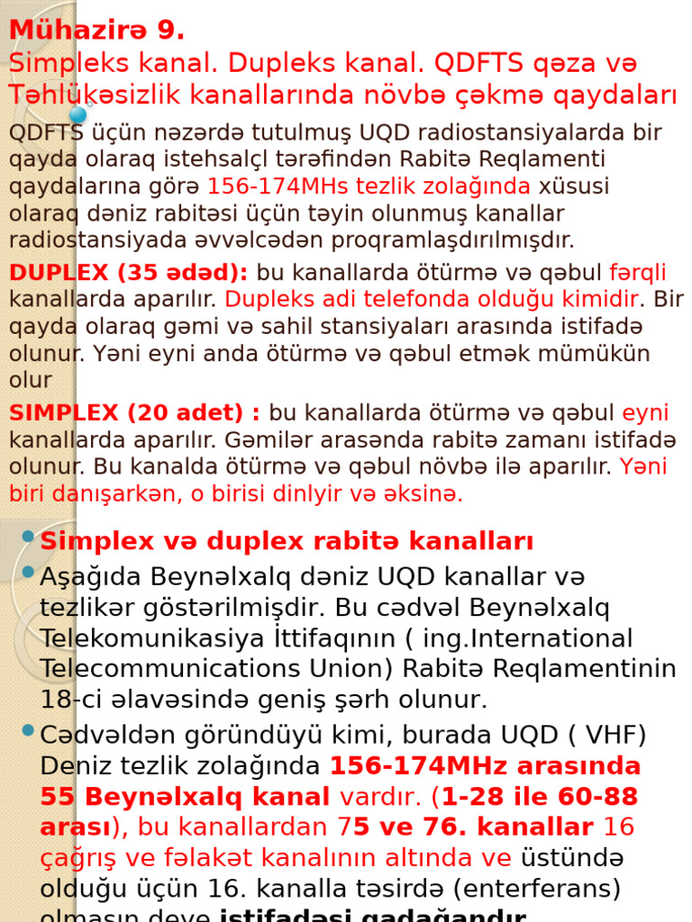 Mühazirə 9 GMDSS | PDF