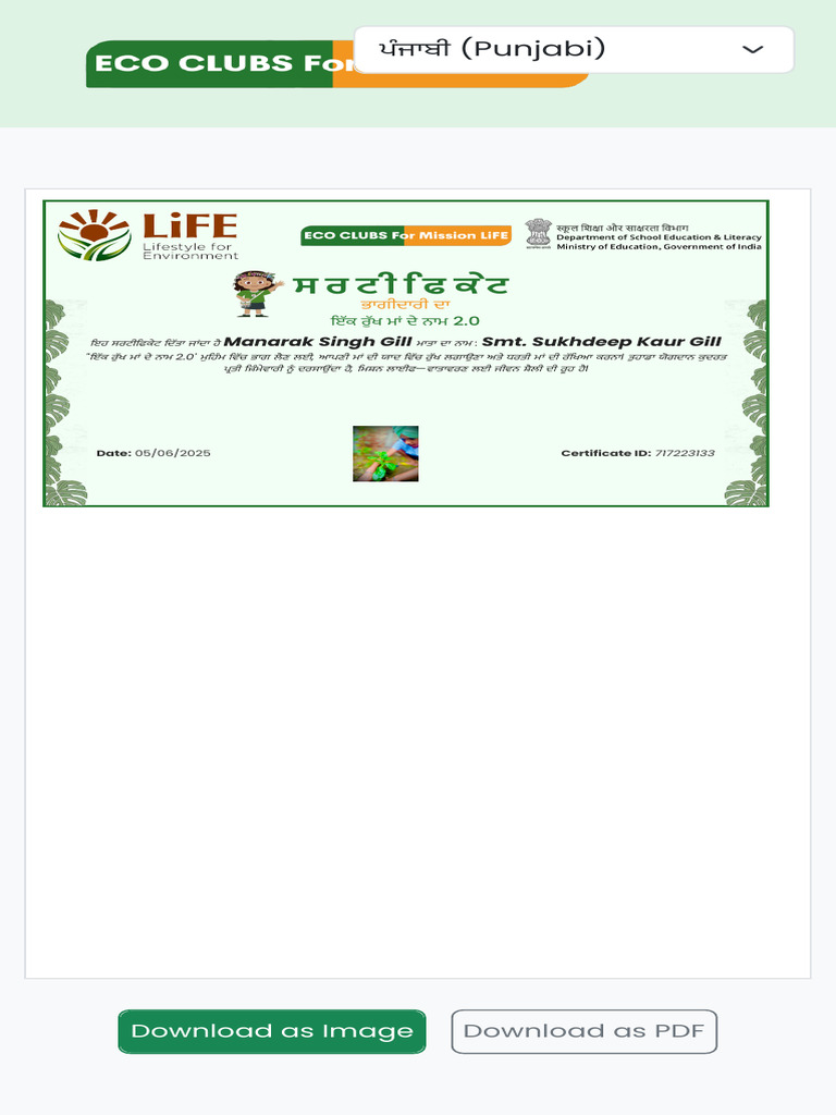 EcoClubs Certificate | PDF