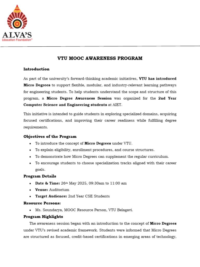 Mooc Awareness May 26 2025 | PDF | Massive Open Online Course | Computing