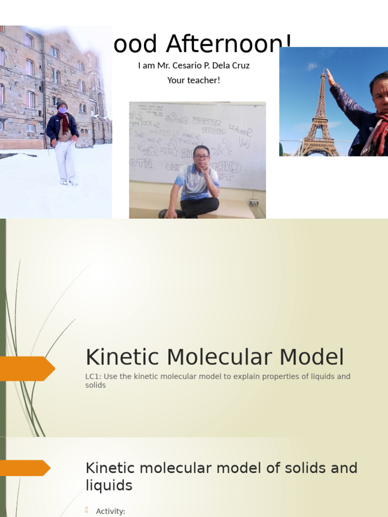 Kinetic Molecular Model of Liquids & Solids | PDF | Intermolecular ...