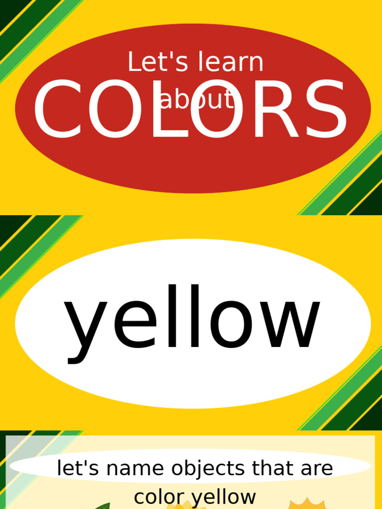 Colors Lesson For Kindergarten Presentation Template | PDF