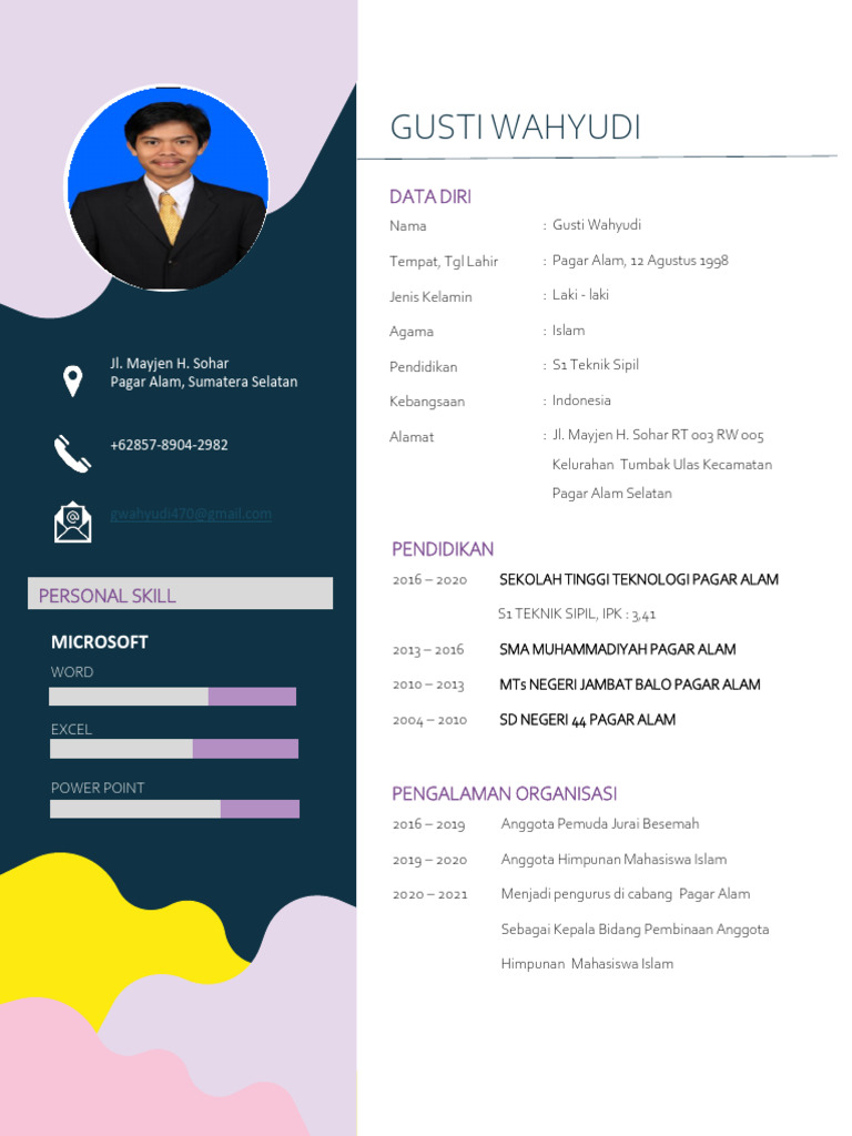 CV Gusti Wahyudi - Kepala Unit k3 | PDF