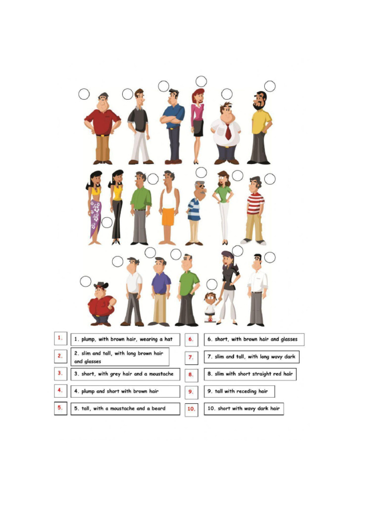 Describing People - Exercises | PDF