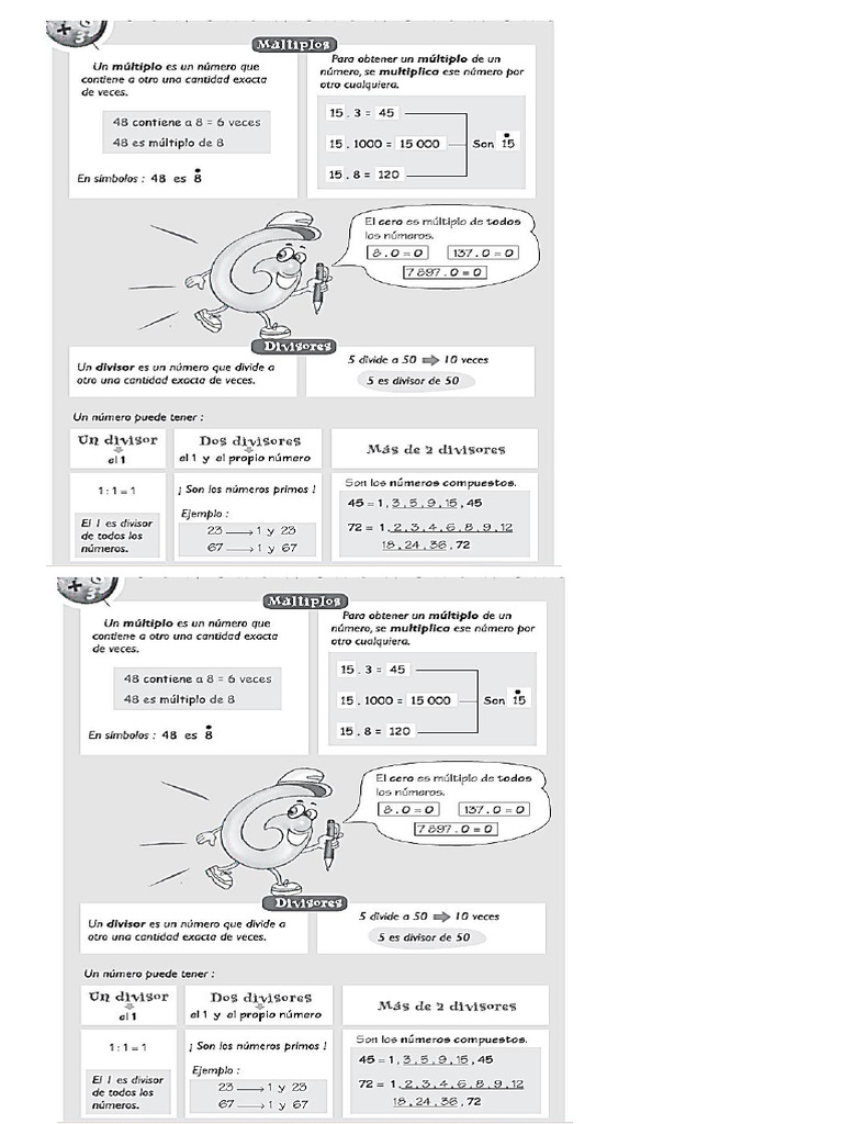 Múltiplos y Divisores | PDF