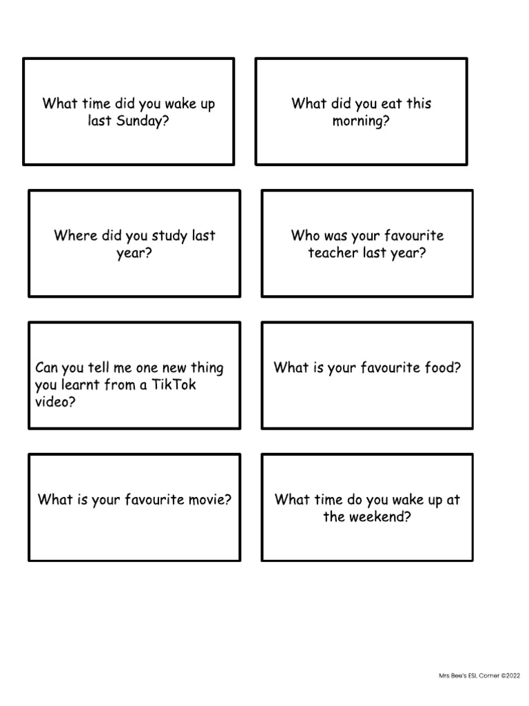 Ice Breaker Questions | PDF