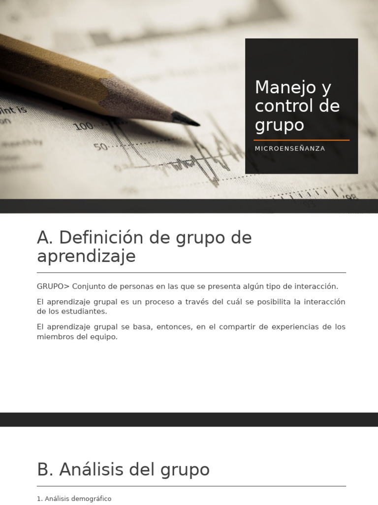 Manejo y Control de Grupo | PDF | Aprendizaje | Maestros