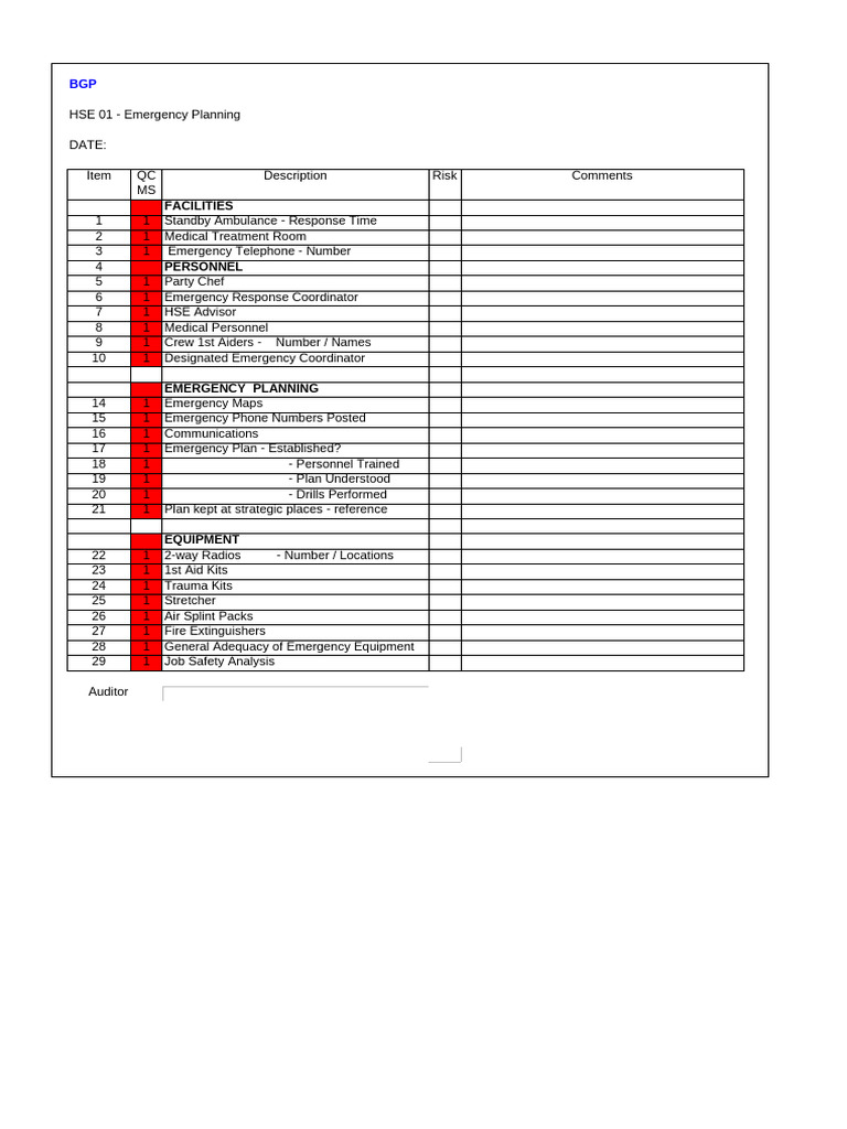 01-Hse Emergency Planning | PDF