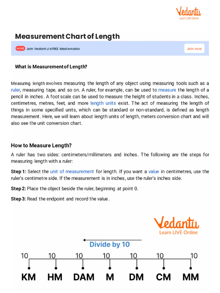 Measurement Chart of Length | PDF