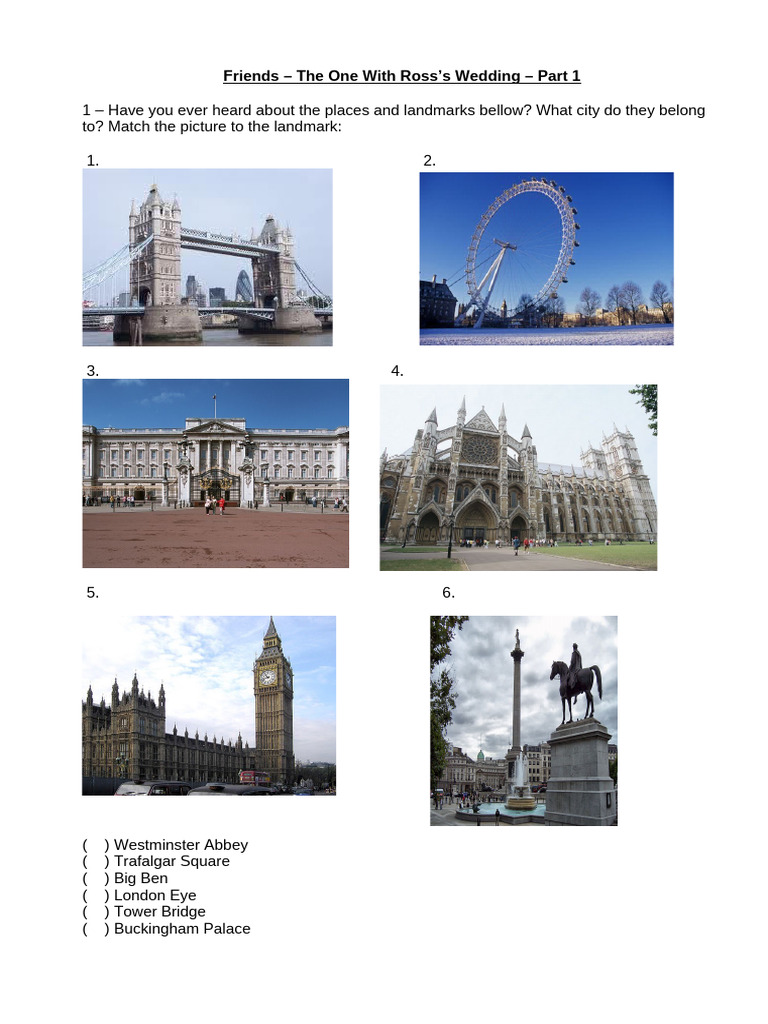 Friends: Ross's Wedding Part 1 | PDF | London | Chess Openings
