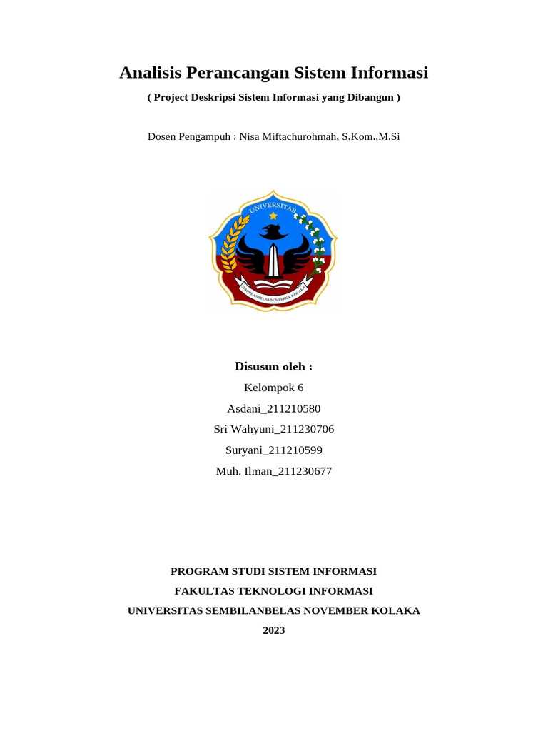 Analisis Perancangan Sistem Informasi Tugas | PDF