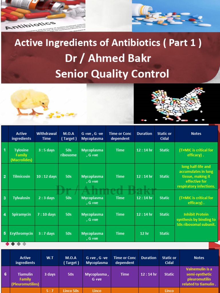 Antibiotic Active Ingredients Overview | PDF | Penicillin | Ribosome