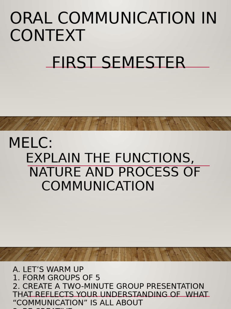 Oral Communication Lesson-1 | PDF | Communication | Nonverbal Communication