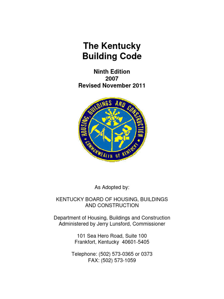 Kentucky Building Code 2007 Overview | PDF | Building Code | Fire Safety