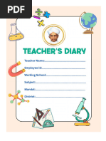 Teacher Diary Format | PDF