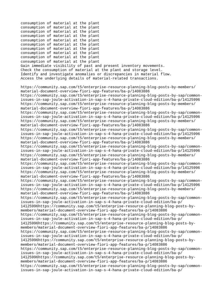 Notes Imp - Material Document Note1 | PDF