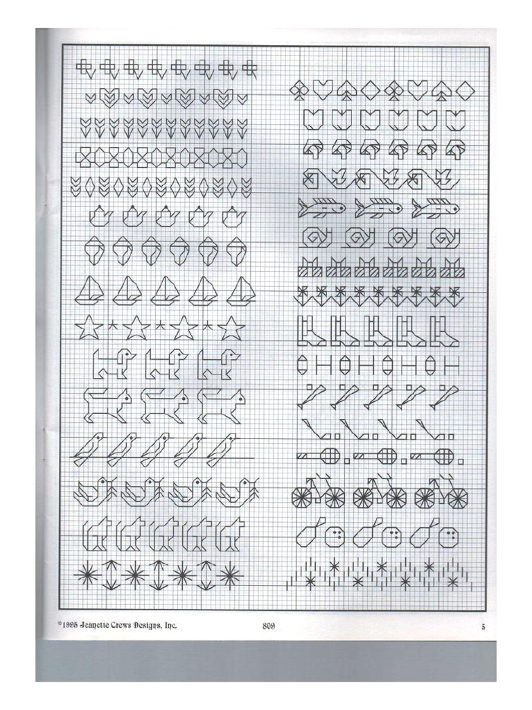 Blackwork Borders Cross Stitch Pattern | PDF