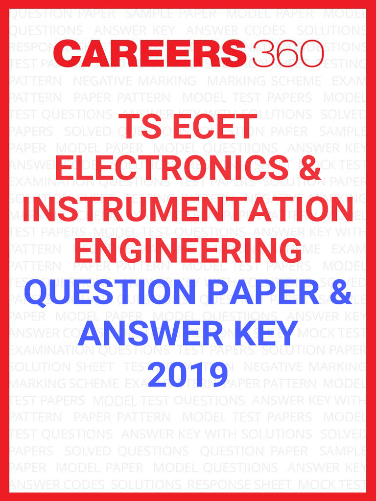 TS ECET Question Paper and Answer Key Electronics and Instrumentation ...