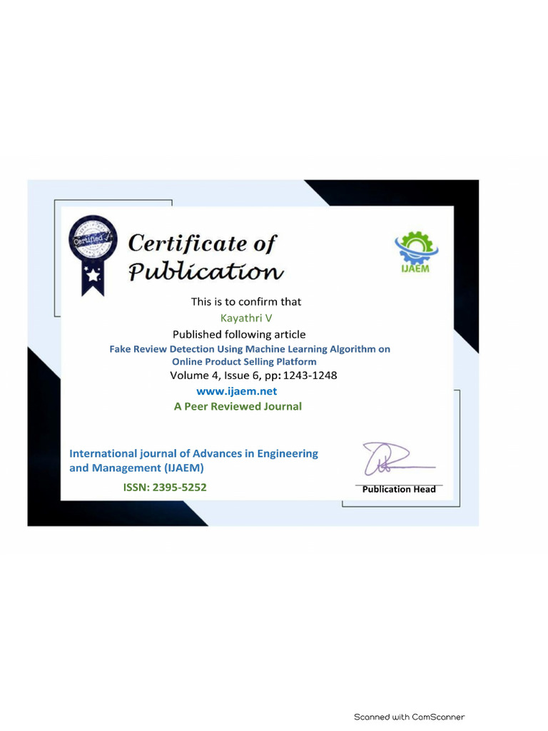 Journal Certificates | PDF