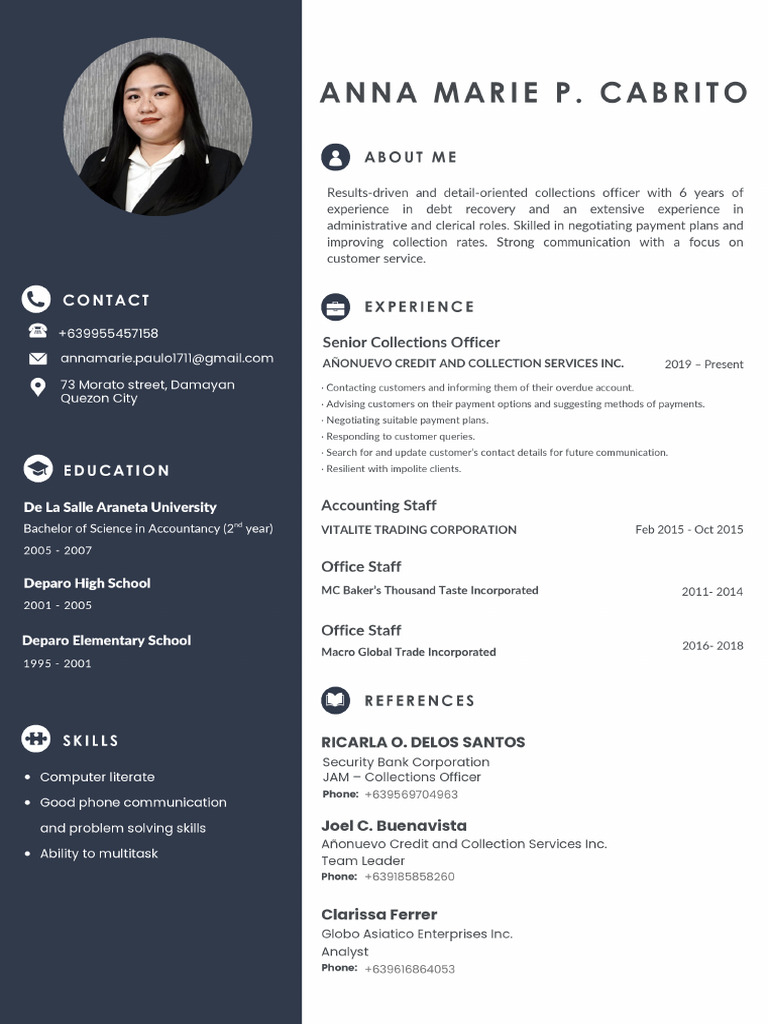 Black White Minimalist CV Resume | PDF