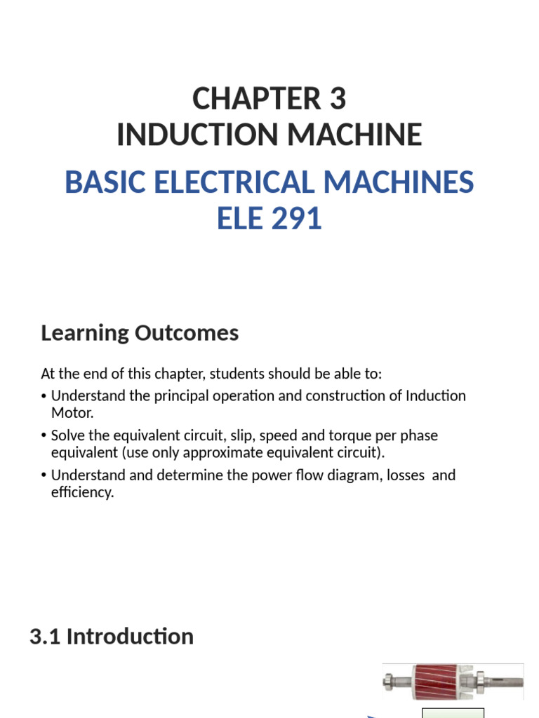 Chapt 3 - Induction Motor | PDF | Electric Motor | Electromagnetism