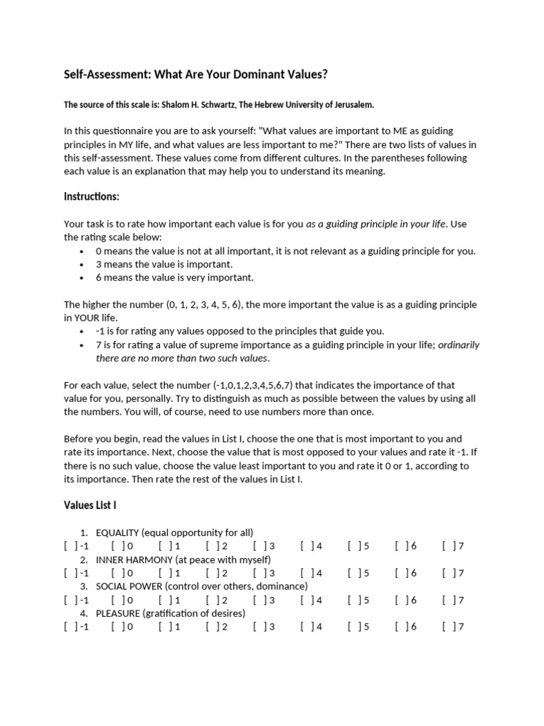 Ch02-05 What Are Your Dominant Values | PDF | Behavioural Sciences ...