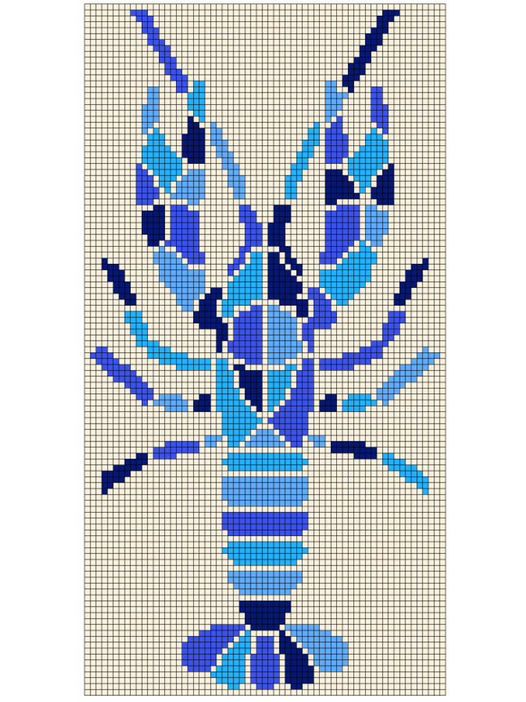 Blue Lobster Cross Stitch Pattern | PDF