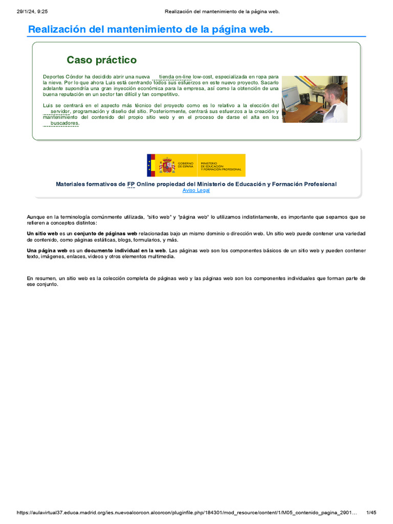 MD05 Versión Imprimible para Uso Offline PDF 2023 2024 | PDF | Adobe Dreamweaver | Hipervínculo