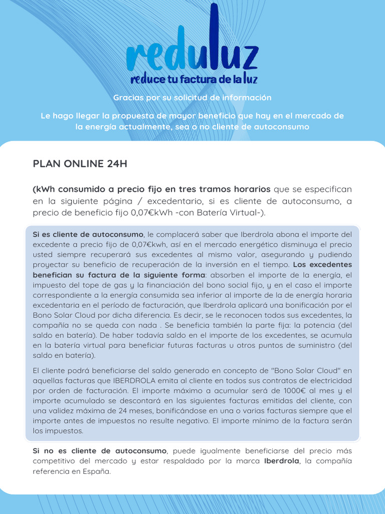 1P Reduluz - 230625 | PDF | Excedente económico | Energia electrica