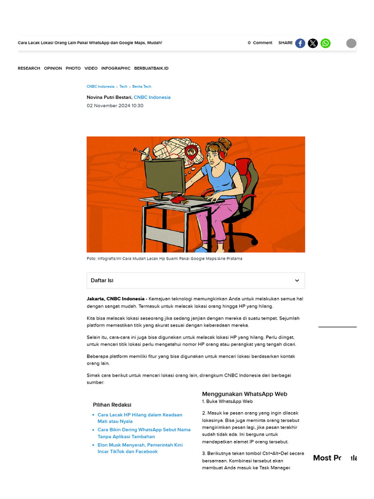 Cara Lacak Lokasi Orang Lain Pakai WhatsApp Dan Google Maps, Mudah! | PDF