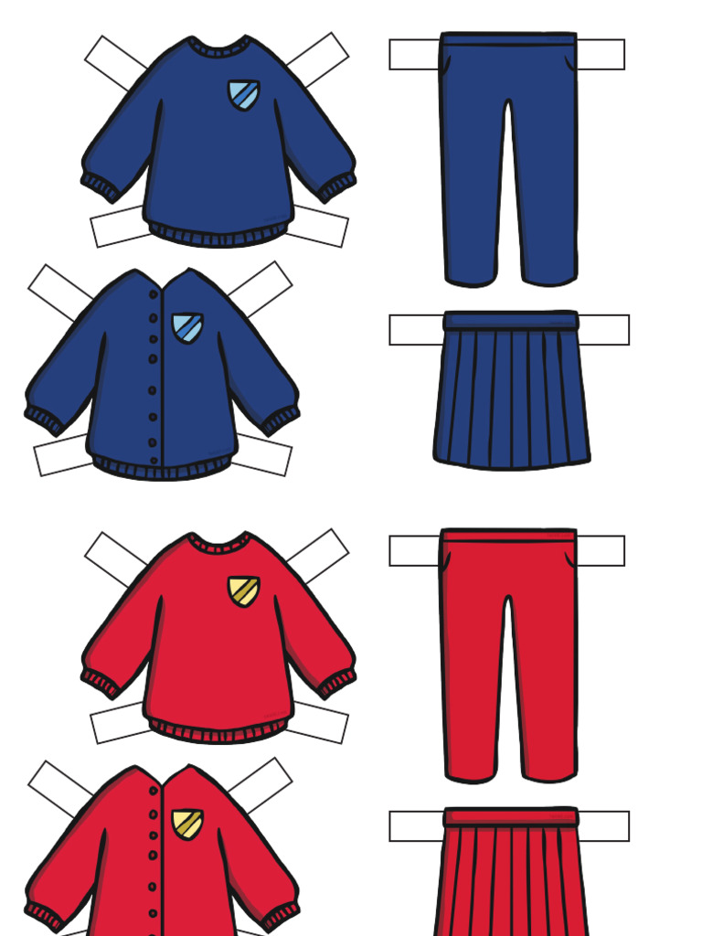 School Uniform Cutouts | PDF