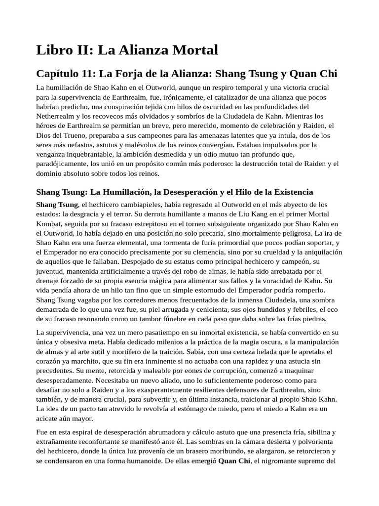 Historia Mortal Kombat 3 | PDF