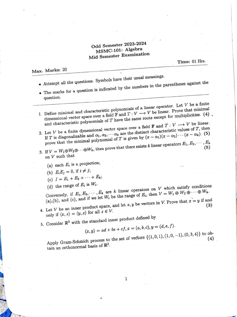 Doc-20240924-Wa0002 250302 145531 | PDF | Eigenvalues And Eigenvectors | Group (Mathematics)