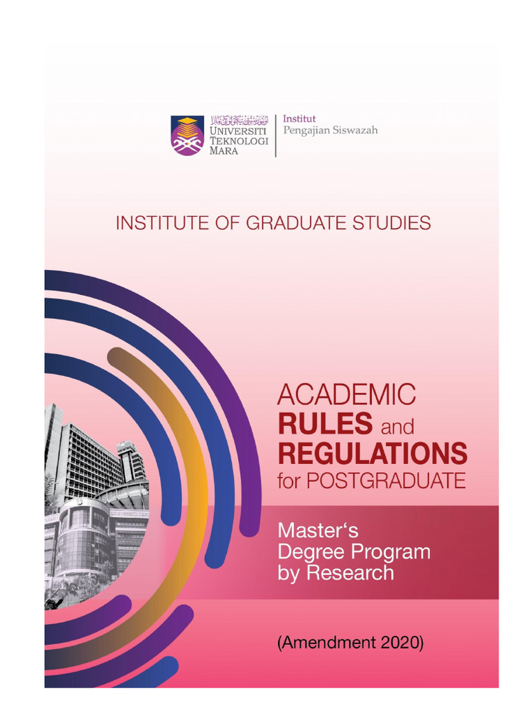 Peraturan Akademik Sarjana Penyelidikan Edisi 2020 | PDF | Thesis ...