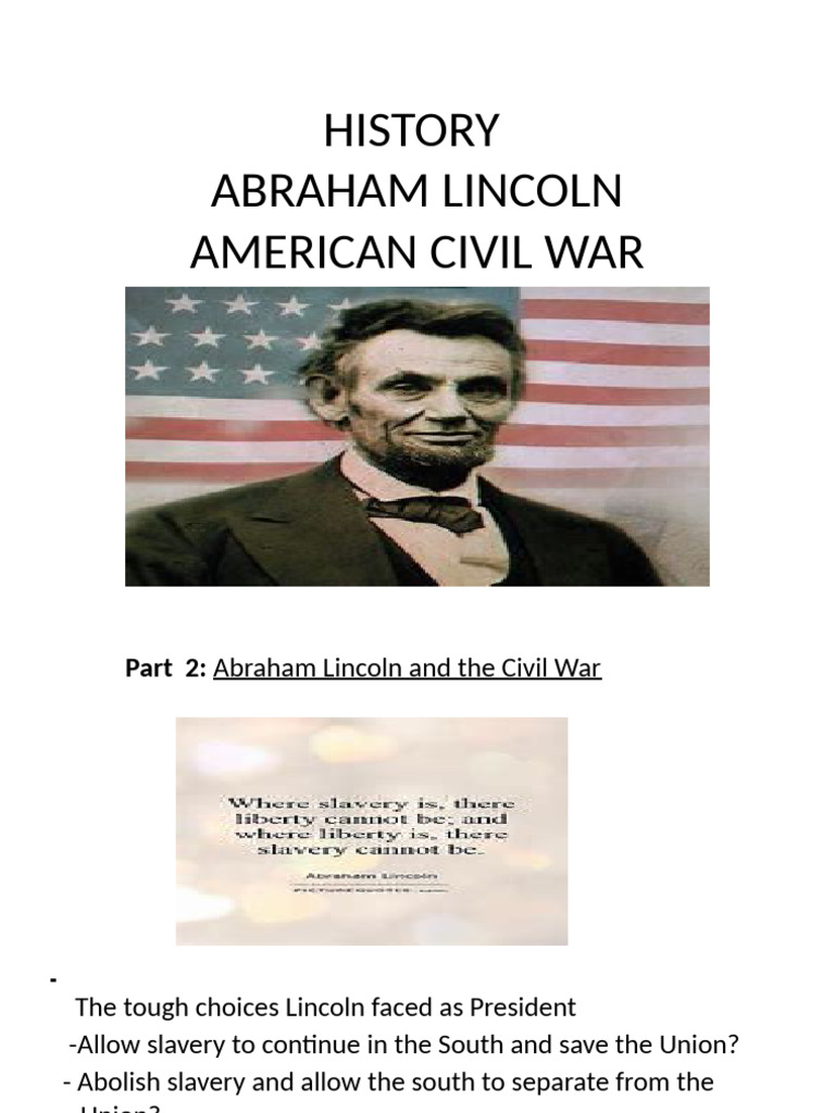 American Civil WAR and Lincoln | PDF | Abraham Lincoln | American Civil War