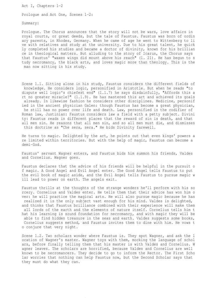 Dr. Faustus Summary | PDF | Helen Of Troy | Devil