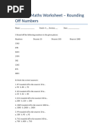 Rounding Practice Sheet - Answer Key | PDF