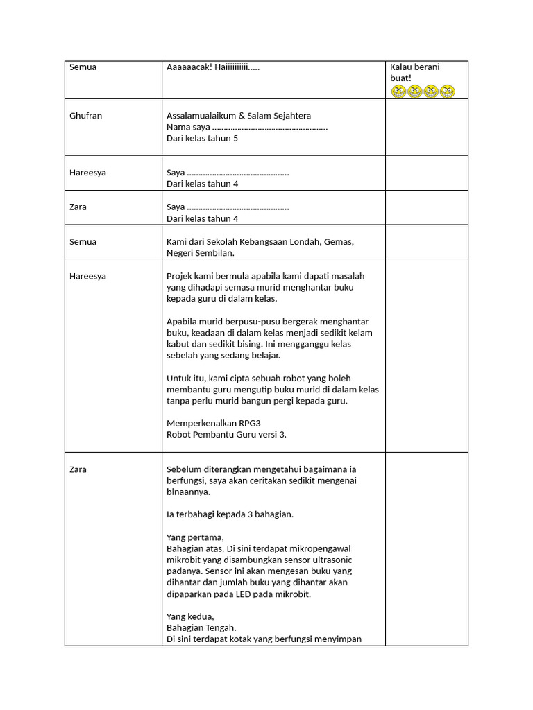Skrip Presentation | PDF