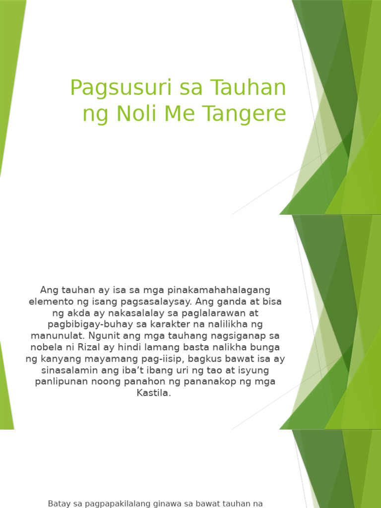 Pagsusuri Sa Tauhan NG Noli Me Tangere | PDF