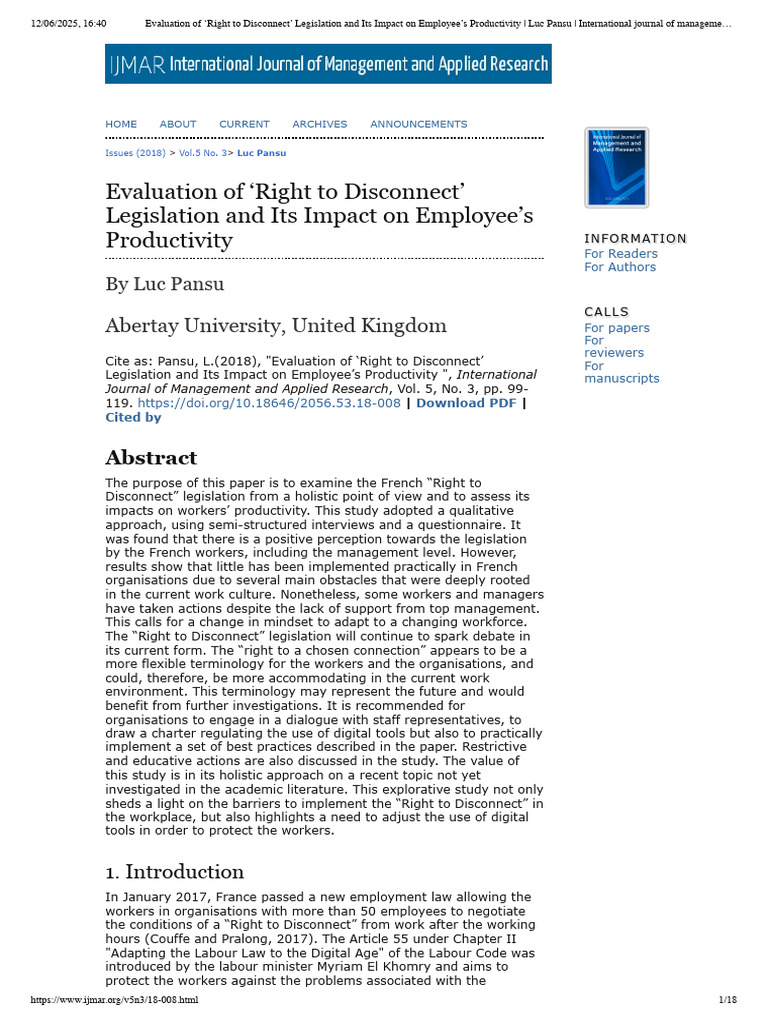 Comparative Article 8 | PDF | Labour Law | Employment