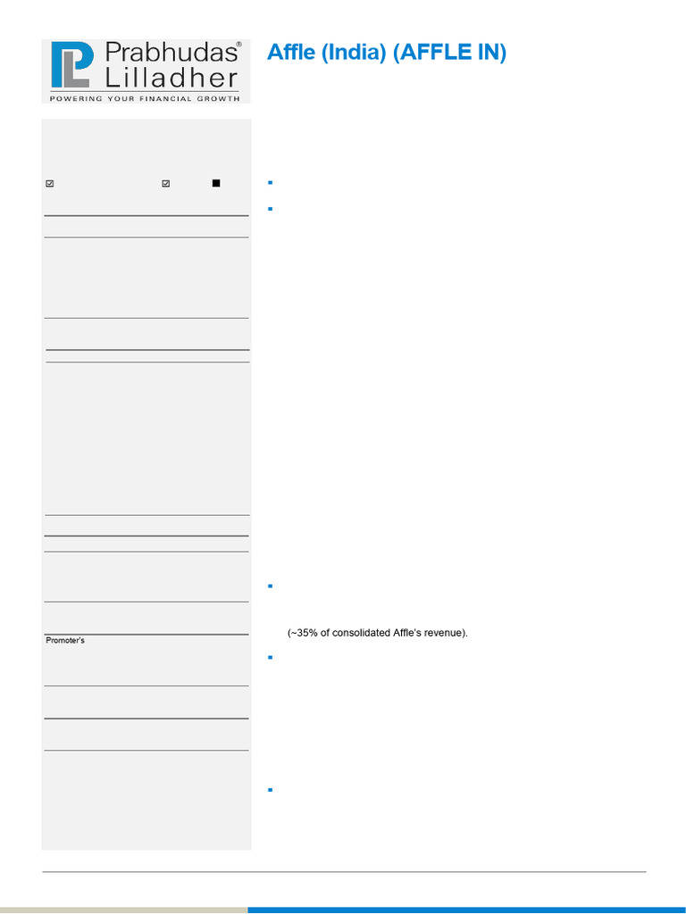 Affle India 170522 Prabhu | PDF | Financial Economics | Business Economics