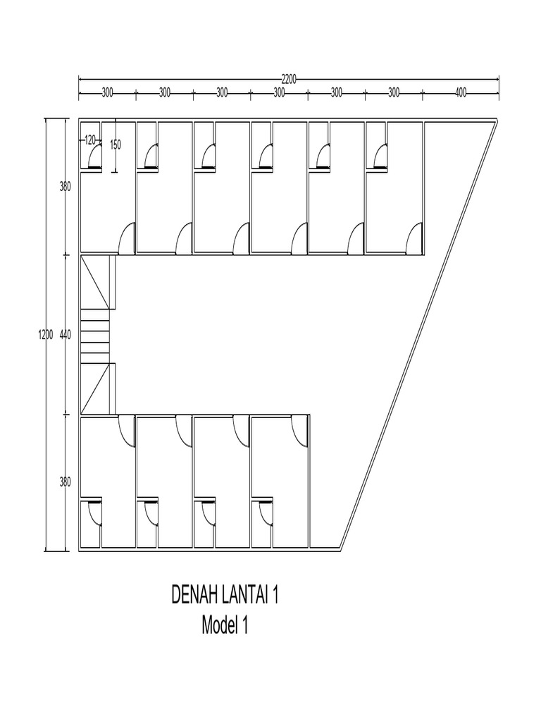 Denah Kos Model 1 | PDF