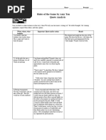 "Rules of The Game" by Amy Tan | PDF