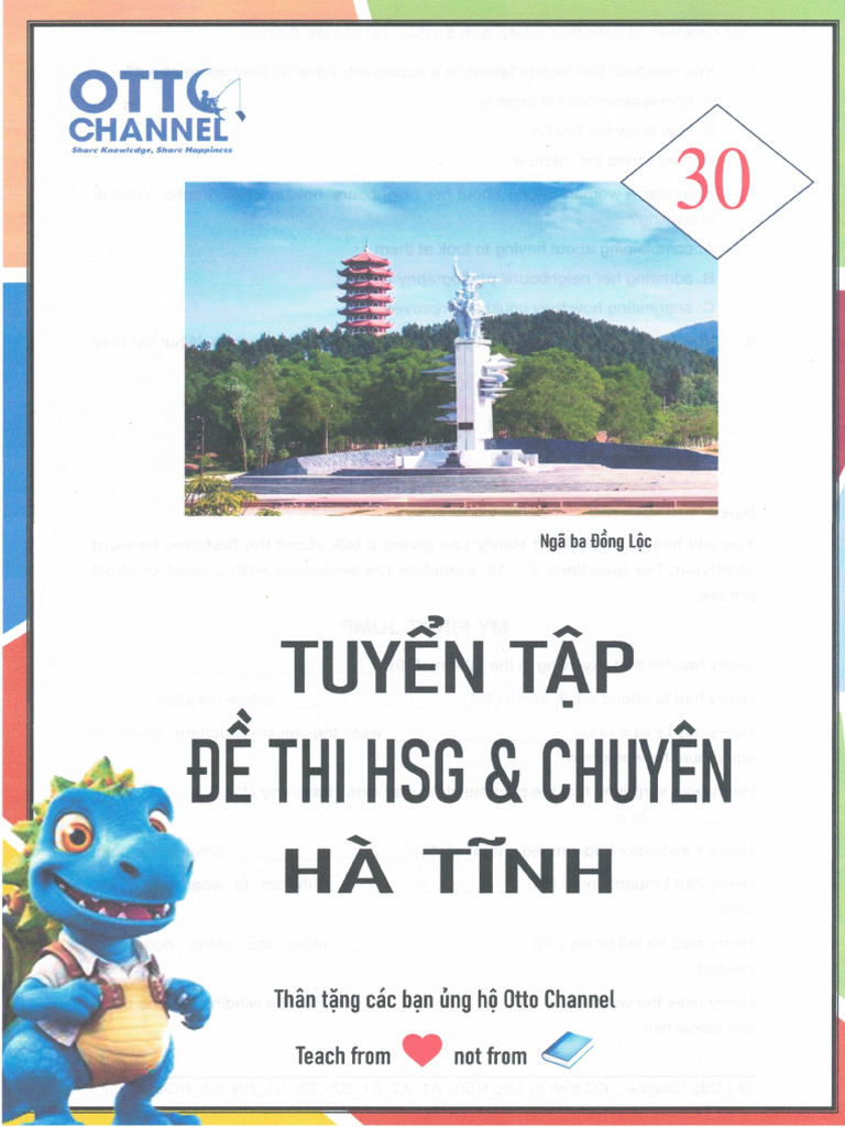 30. Tuyển Tập Đề Chuyên & HSG Hà Tĩnh - Otto Channel - 2025 | PDF | Arctic | Educational Technology